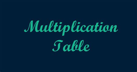 Multiplication Table C Cyber Assassins