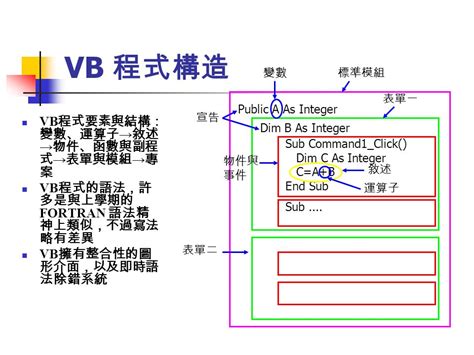 Visual Basic 簡介 Visual Basic 基礎語法 東海大學物理系施奇廷 程式設計 ppt download