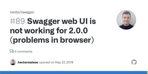 Swagger Web UI Is Not Working For Problems In Browser Issue Nestjs Swagger GitHub