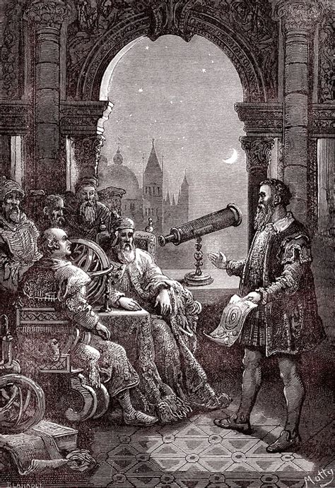 Galileo Demonstrating His Telescope In 1609 Stock Image C047 7607