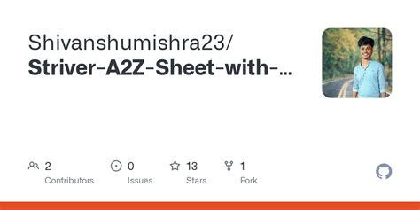 Github Shivanshumishra23striver A2z Sheet With Gfg Links