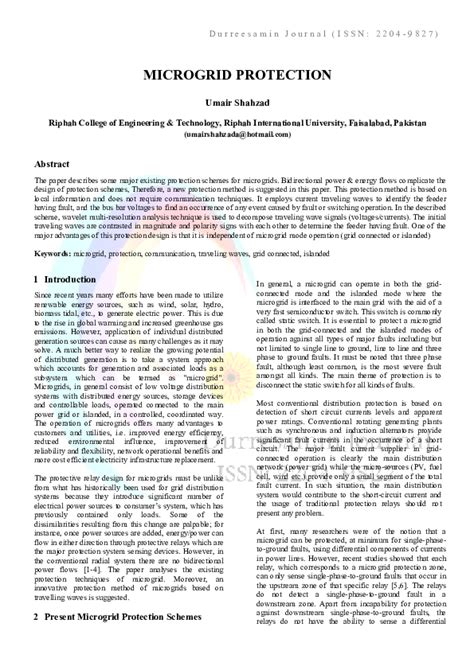 pdf microgrid protection