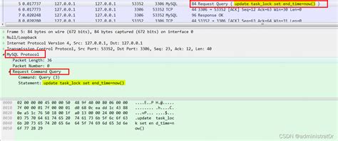 Tcpdump、wireshark抓包分析mysql Sql语句与事务执行wireshark Mysql Csdn博客