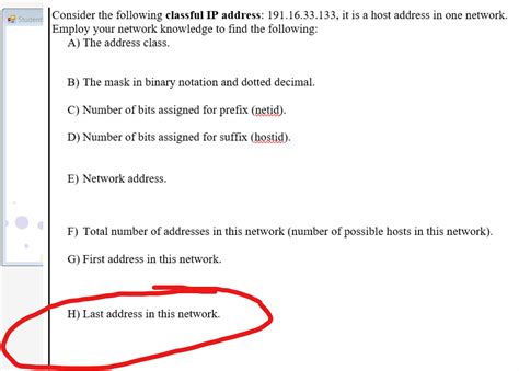 solved consider the following classful ip address