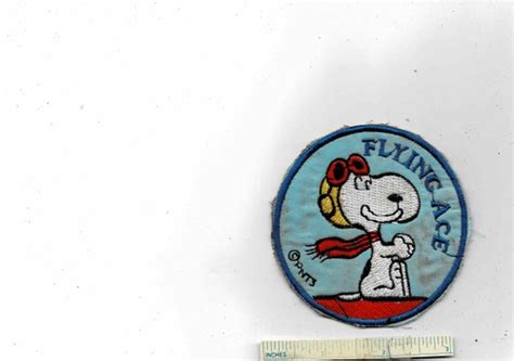 Vietnam War Snoopy Flying Ace Usaf Us Air Force Shoulder Patch Etsy