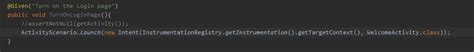 Got Assertionerror While Launching A Activity By Activityscenario