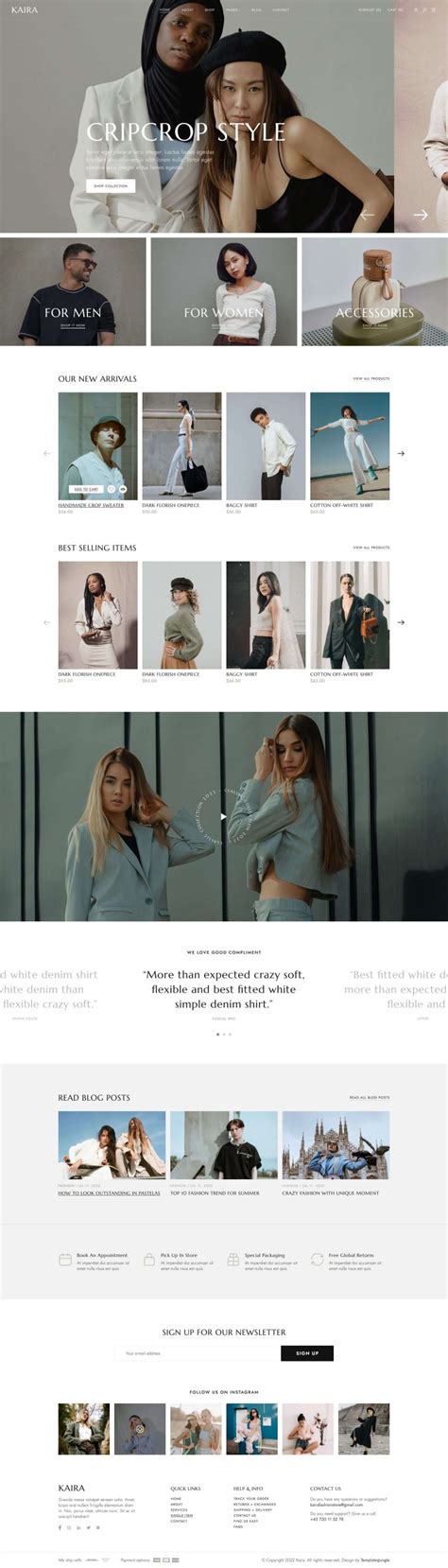 Kaira Bootstrap 5 Fashion Store Ecommerce Html Css Template
