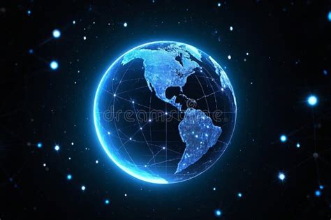 Global Connectivity A Futuristic View Of Earth S Network Stock Illustration Illustration Of