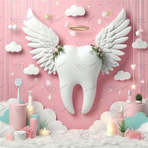 بک دراپ کودک تم دندونی دخترونه کد 55129ویژه عکس گراف عکس گراف