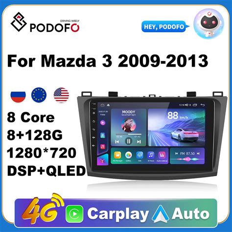 Podofo Android Car Dvd Player For Mazda Car Radio