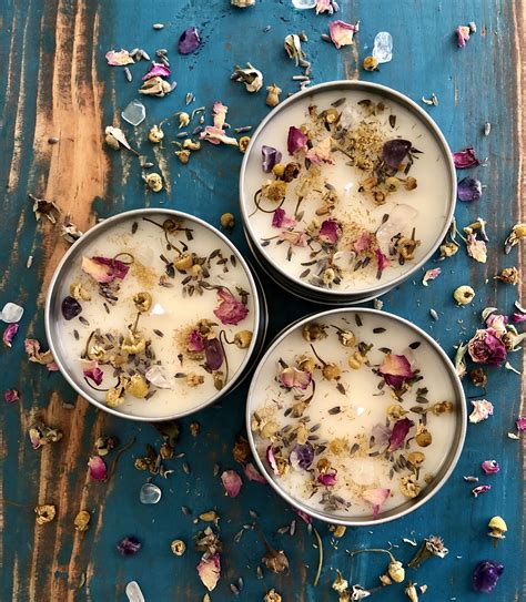 Diy Soy Wax Candles Infused With Essential Oils And Healing Stones