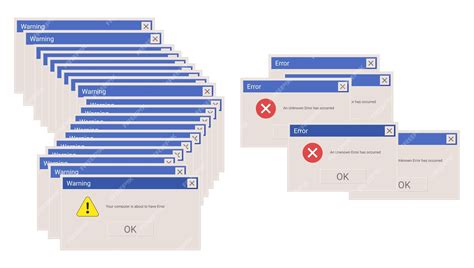 Premium Vector Critical Error System Message Screen Old Style Virus