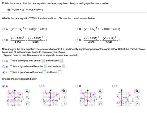 Solved Whats The Angle Of Rotation That Eliminates The