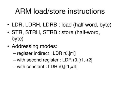 Ppt Arm Assembler Programming Simple Io Using Strongarm Uart