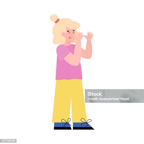 장난 꾸러기 장난 꾸러기 아이가 고립 된 찡그린 만화 벡터 일러스트레이션을 만듭니다 감정에 대한 스톡 벡터 아트 및 기타 이미지