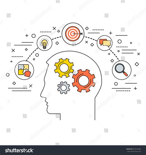 Line Style Vector Illustration Concept Productivity Stock Vector Royalty Free 395276500