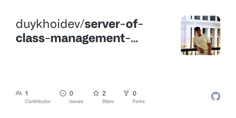 Github Duykhoidev Server Of Class Management System