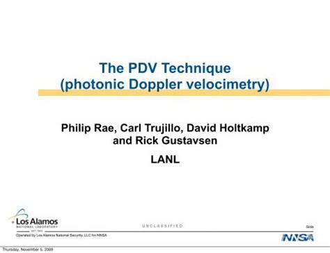Photonic Doppler Velocimetry