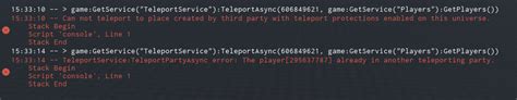 Third Party Teleport Protection Causes Teleportservice Apis To Keep