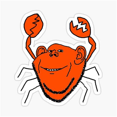 Impish Soyjak Crab Sticker For Sale By Spva Redbubble