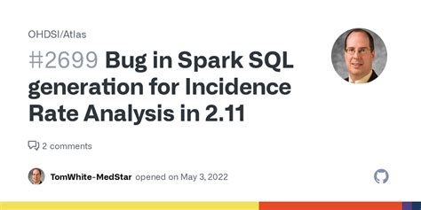 Bug In Spark Sql Generation For Incidence Rate Analysis In 211 · Issue