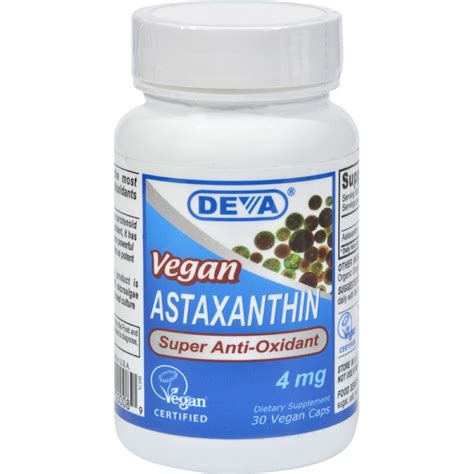 Deva Vegan Astaxanthin Super Antioxidant 4 Mg 30 Capsules