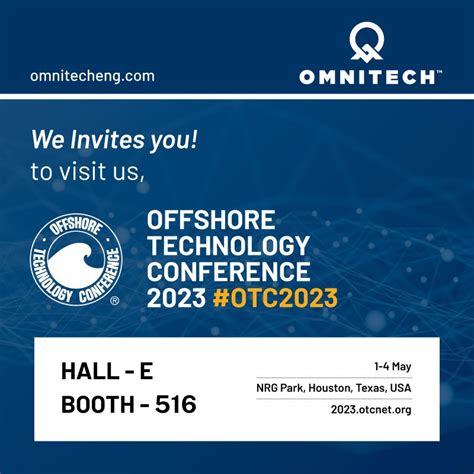 Omnitech Engineering Pvt Ltd On Linkedin Otc2023 Offshore Technology Machining