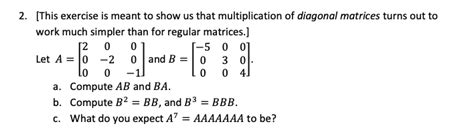Solved This Exercise Is Meant To Show Us That Chegg