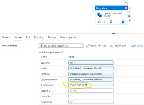 copy data activity import csv issue when line feeds are mixed in column