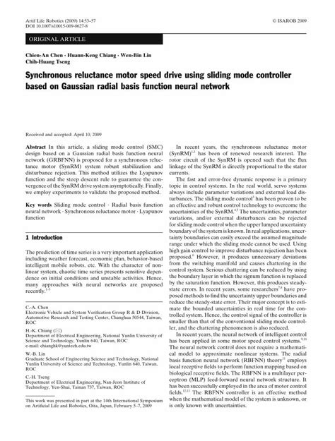 Pdf Synchronous Reluctance Motor Speed Drive Using Sliding Mode