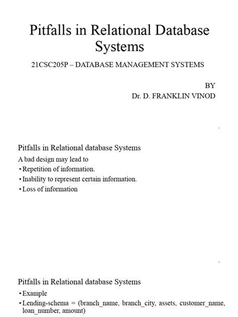 22 Pitfalls In Relational Database Systems Pdf Relational Model Relational Database