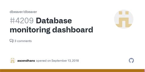 Database Monitoring Dashboard · Issue 4209 · Dbeaverdbeaver · Github