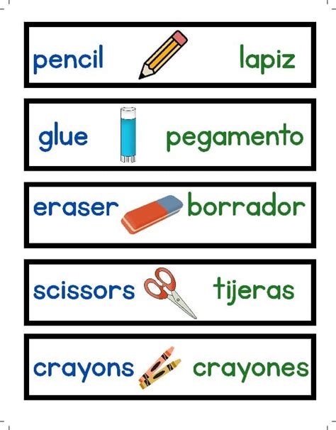 Classroom Labels English And Spanish By Second Grade En Español Tpt
