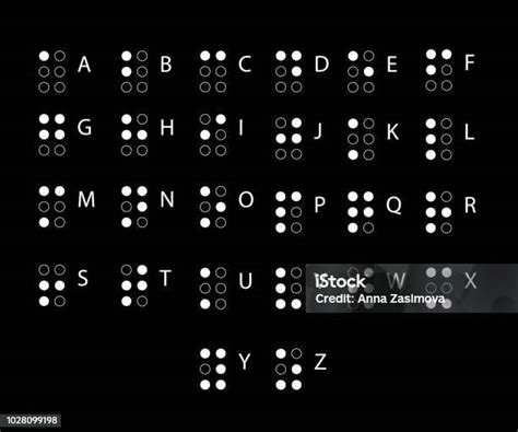 점자는 라틴어에서 알파벳 맹인을 위한 알파벳입니다 맹인 또는 시각 장애가 있는 사람들이 사용 하는 시스템을 작성 하는 촉각 벡터 일러스트 레이 션 0명에 대한 스톡 벡터