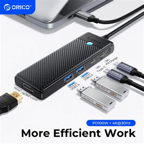 ORICO Docking Station USB 3 0 Hub Type C HDMI For Iphone M1 M2 Support Switch Steam Deck PWD