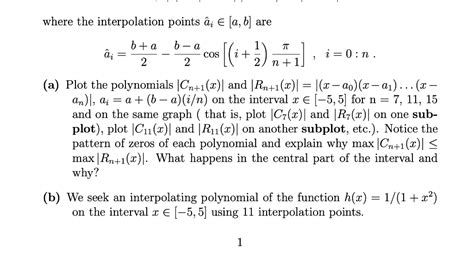 1 The Interpolation Polynomial Error Formula States