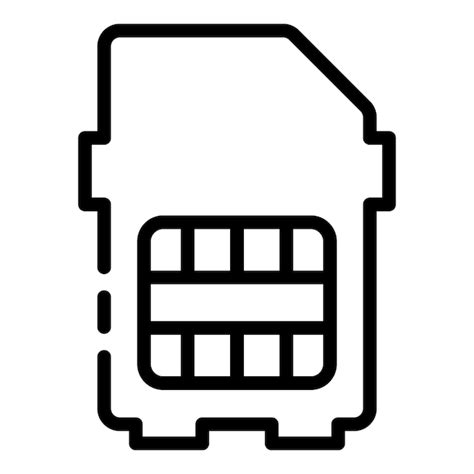 Premium Vector Modern Sim Card Icon Outline Modern Sim Card Vector Icon For Web Design
