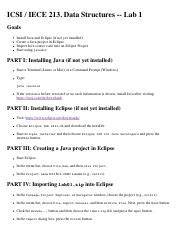 Setting Up Java And Eclipse Environment For Data Structures Lab