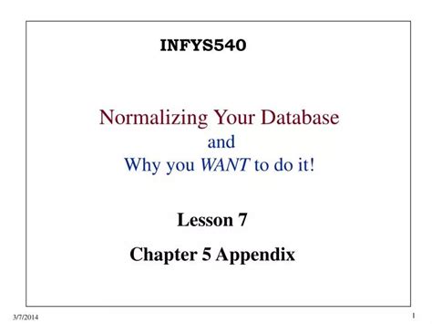 Ppt Normalizing Your Database And Why You Want To Do It Powerpoint