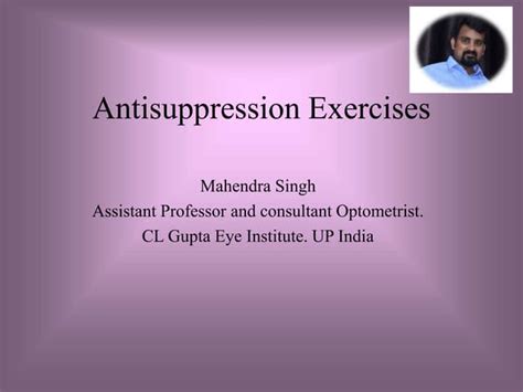 Antisuppression Exercises Ppt