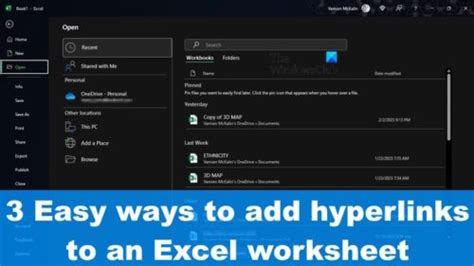 How To Add Hyperlinks To Excel Sheet