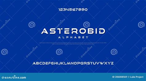 Tech TYpeface Font Custom Stock Vector Illustration Of Modern