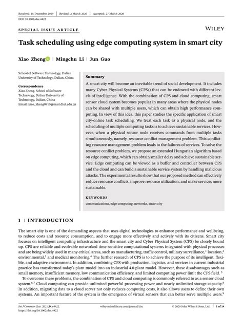 Task Scheduling Using Edge Computing System In Smart City Task