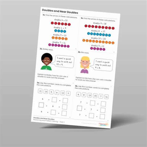 Year 1 Doubles Reasoning And Problem Solving Resource Classroom Secrets