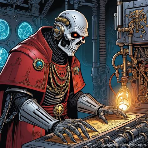 Tech Priest Robe In Blood Red Prompts Stable Diffusion Online