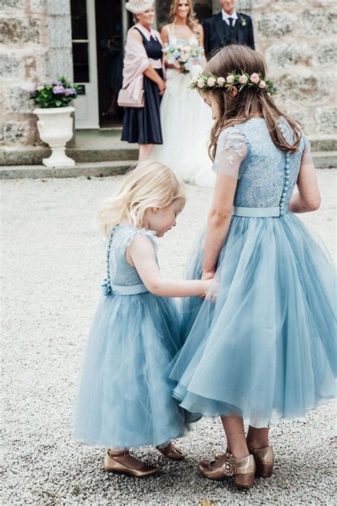 Dusty Blue Flower Girl Dresses Hi Miss Puff