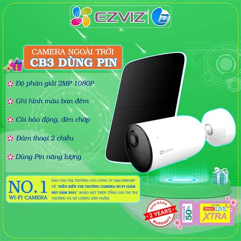 Camera Wifi Năng Lượng Mặt Trời Ezviz Cb3 Eb3 Chính Hãng đàm Thoại 2