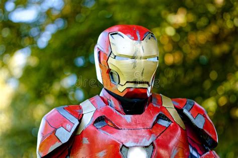 Male Cosplayer Dressed As Iron Man From The Marvel Comics Movie