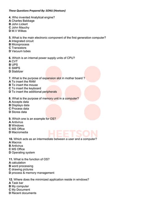 Copa Theory Question Chapter 1 Computer Mcq Pdf