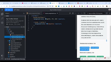 Angular Ngx Scrollbar To Build Customized Scrollbars Inside Html